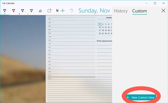 Finally, Custom Views | Ink Calendar and Journal