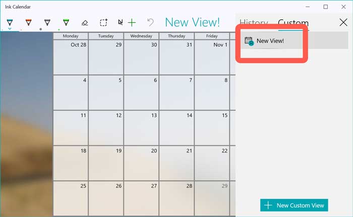 Finally, Custom Views | Ink Calendar and Journal